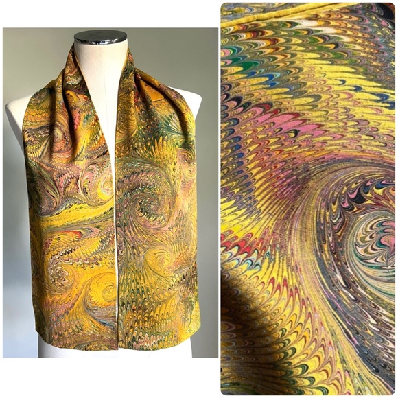 Cosette Russell | Accessories | Cosette Russell Hand Marbled 0 Silk ...